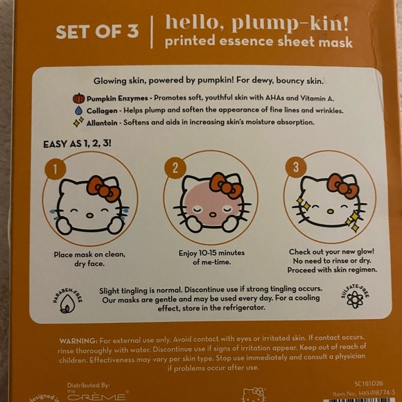 Skincare | Hello Kitty X The Crme Shop Sheet Mask | Poshmark